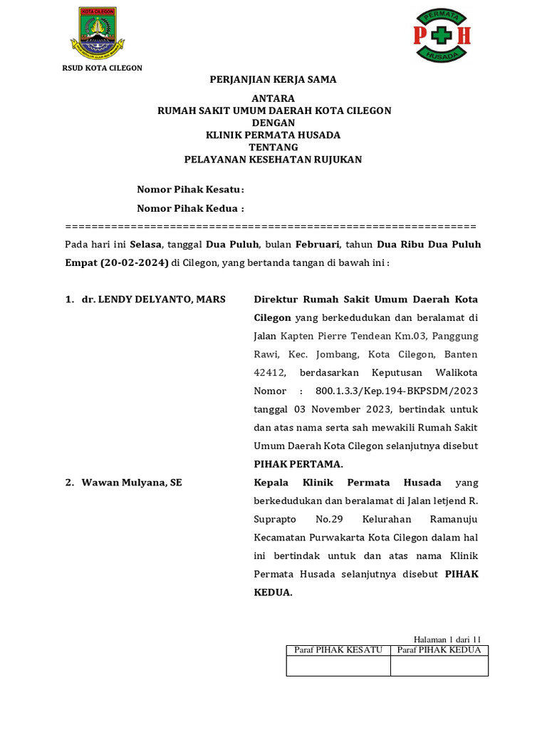 MOU Rujukan RS | PDF