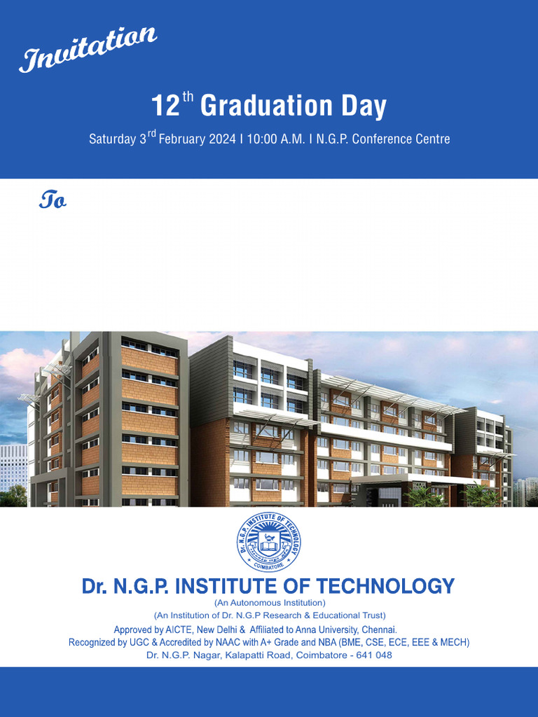 12th Graduation Day Invitation | PDF | Science & Mathematics