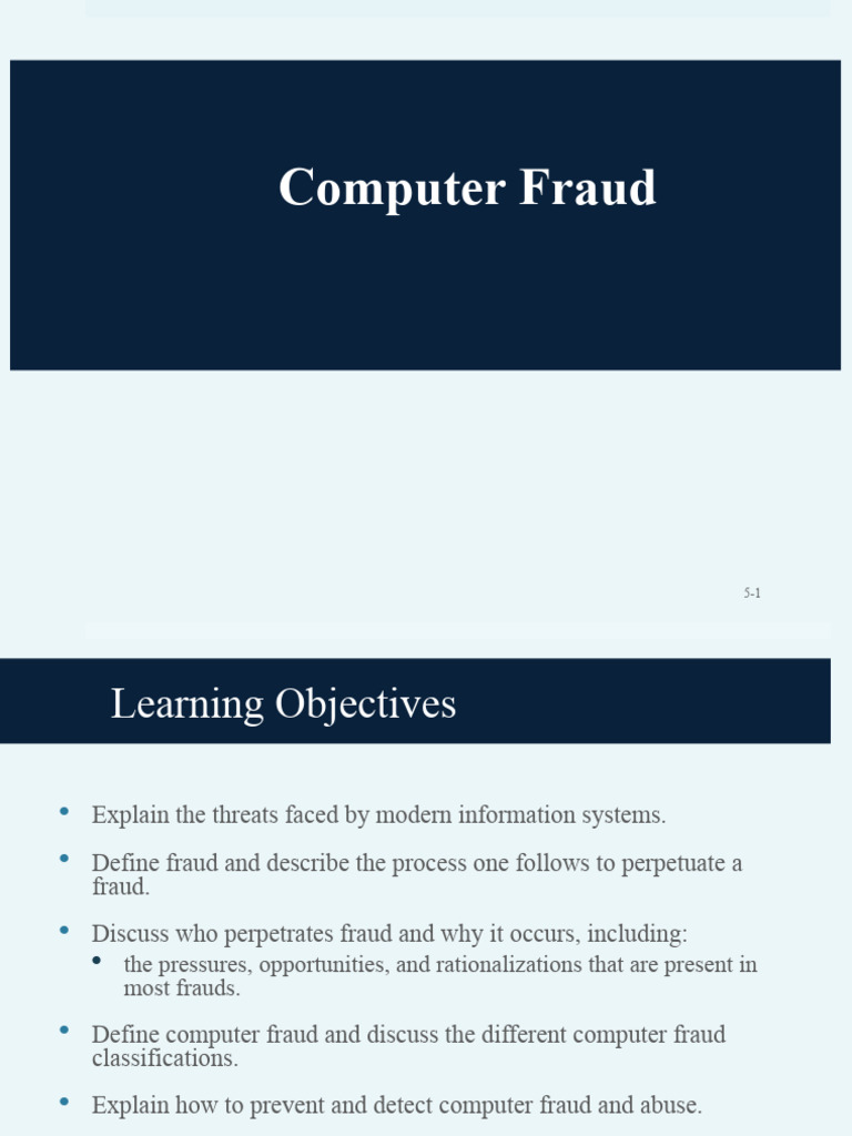 05 Computer Fraud | PDF | Fraud | Audit