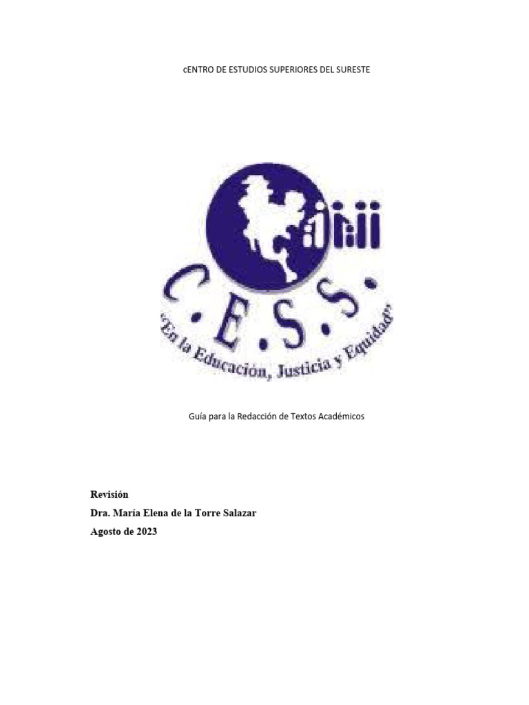 Cess-Guía para Redacción de Textos Académicos-2023-Completa | PDF | Teoría | Verbo