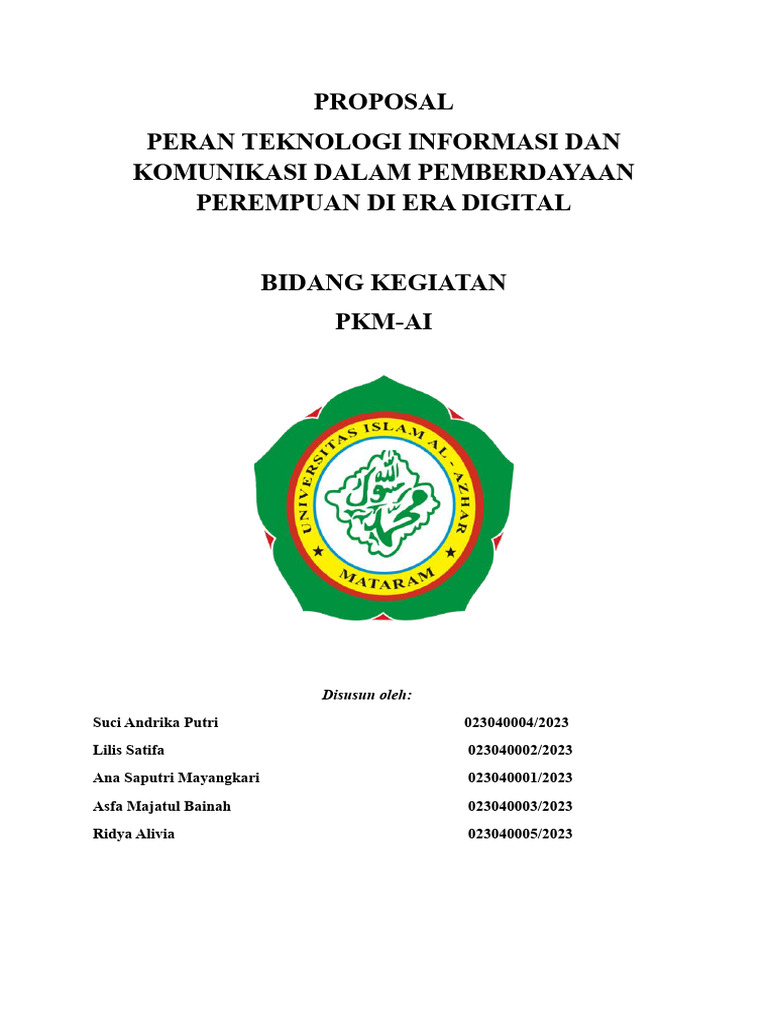 Peran Teknologi Informasi Dan Komunikasi Dalam Pemberdayaan Perempuan Di Era Digital Tugas | PDF ...