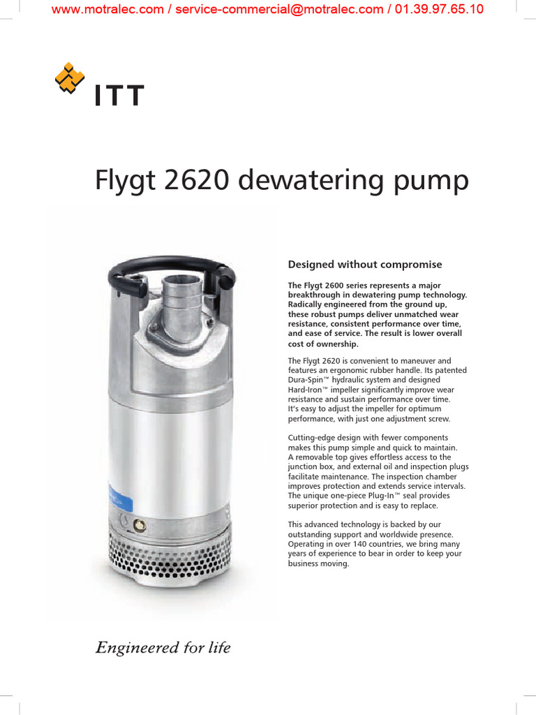 Flygt 2620 English | PDF | Pump | Wear