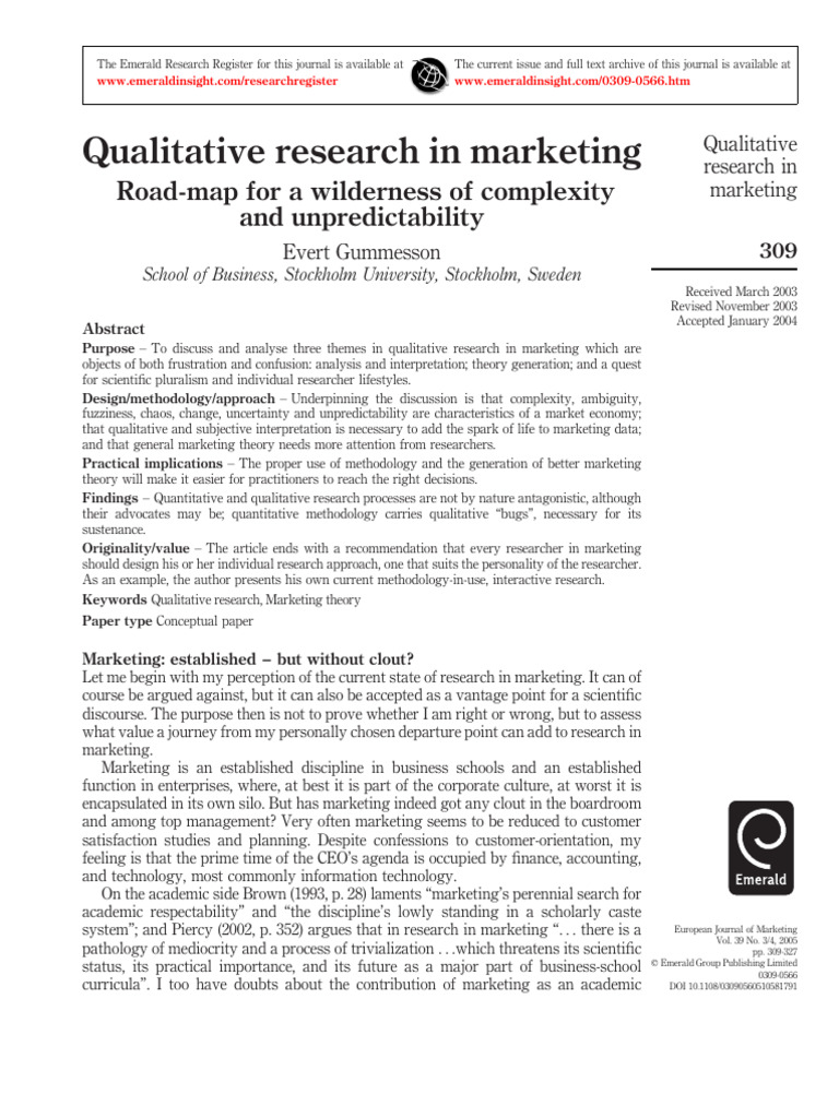 JF - Gummerson Qualitative Research | PDF | Case Study | Qualitative ...