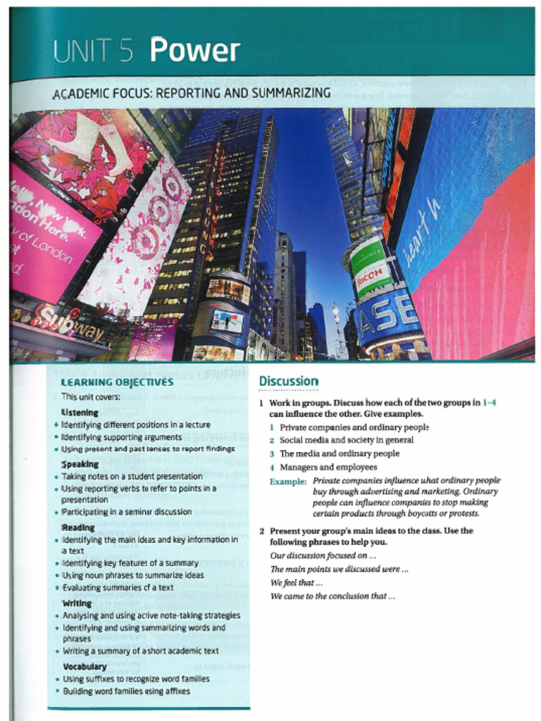 Oxford Eap Intermediate b1 Unit 5 12 | PDF | Sociology | Social ...