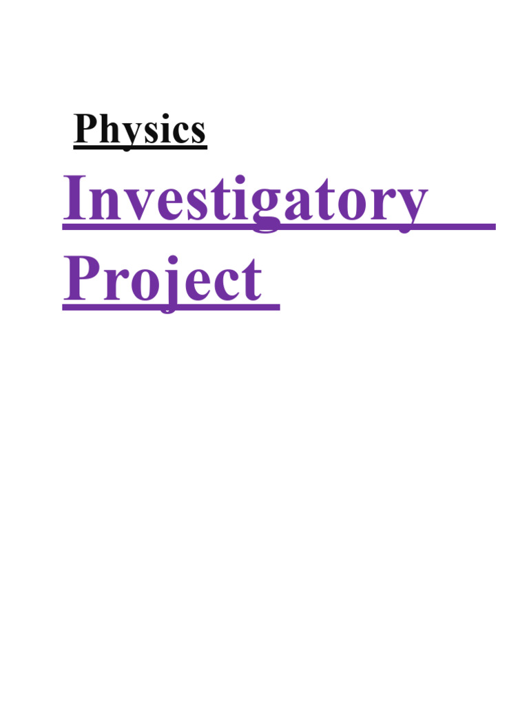 Physics Project On Total Internal Reflection (Recovered) | Download Free PDF | Refraction ...