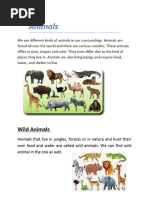 Animals for Grade 1: Types & Facts | PDF | Mammals | Egg