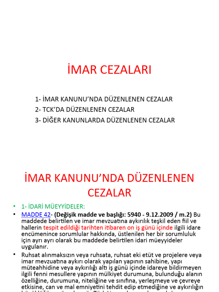 Imar Cezaları | PDF