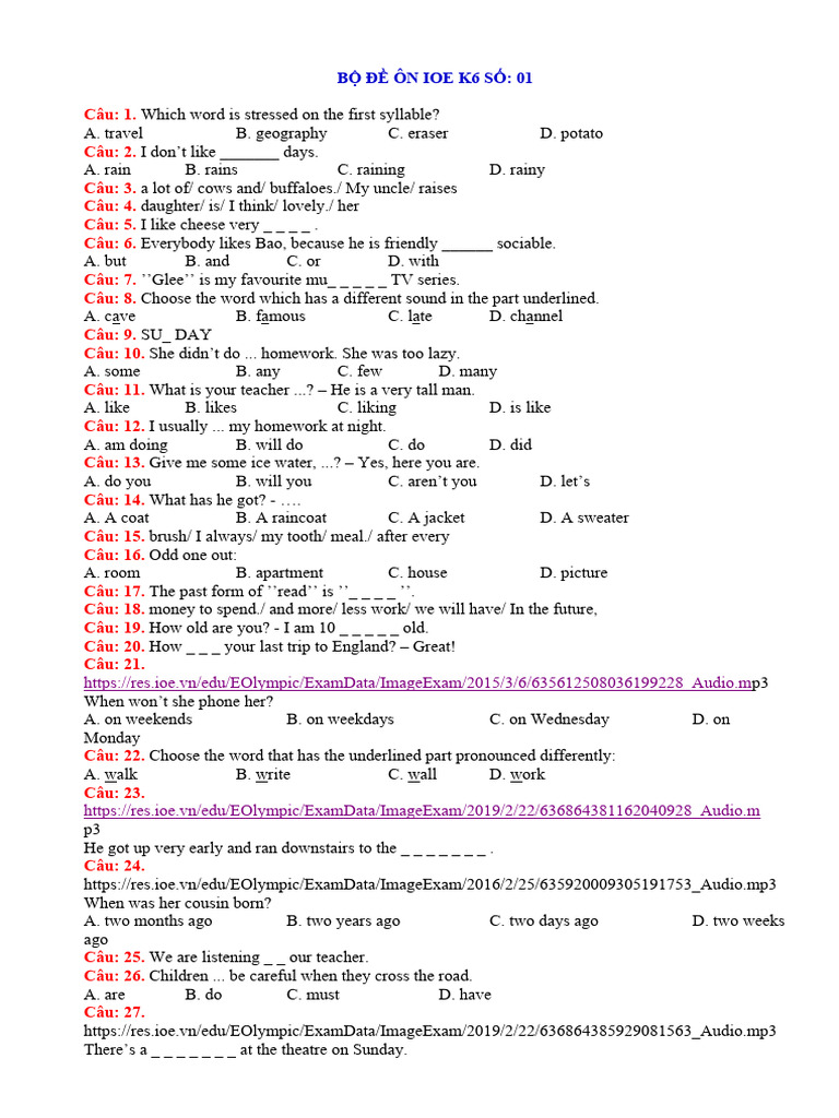 50 de On Ioe K6 2022-2023 | PDF | Home & Garden