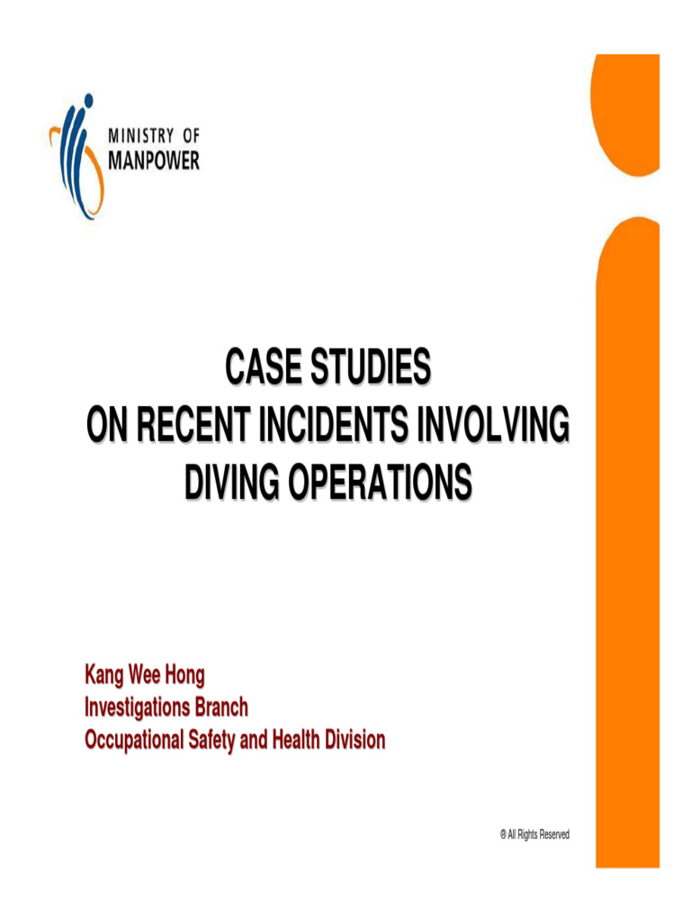 Case Studies On Recent Incidents Involving Diving Operations | PDF ...