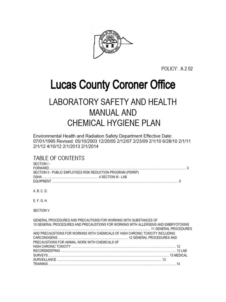 Safety Manual | PDF | Laboratories | Occupational Safety And Health ...