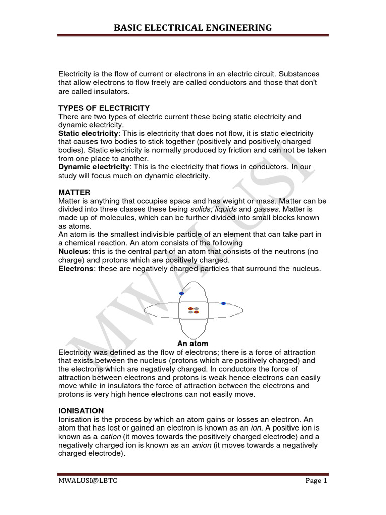 Principal Mwalusi Basic Electrical Engineering | PDF | Series And Parallel Circuits | Electrical ...