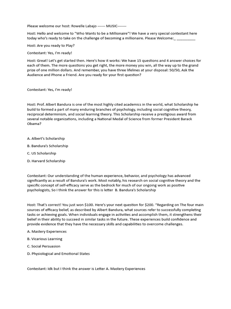 script sa uts | PDF | Goal | Emotions