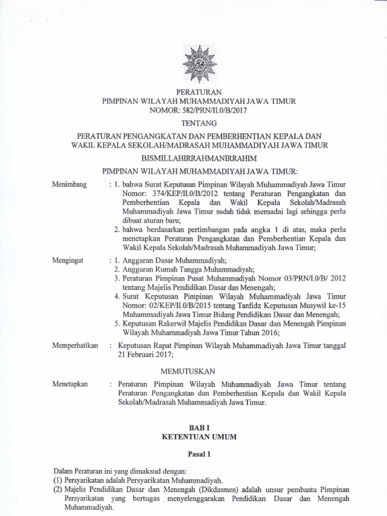 Peraturan Pengangkatan & Pemberhentian Kepala Sekolah | PDF