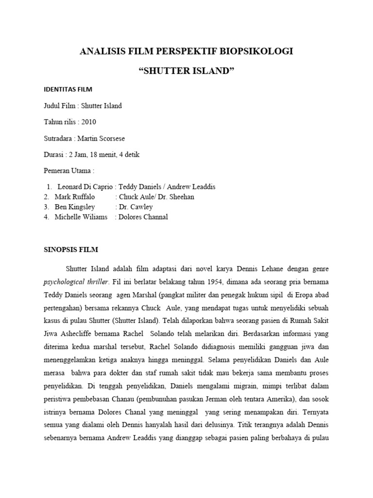 Analisis Film-Shutter Island | PDF