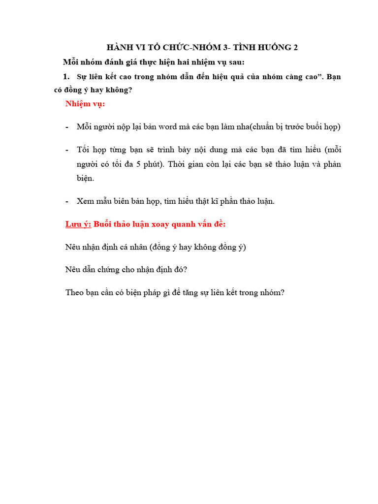 Hành Vi T CH C-TH2 | PDF