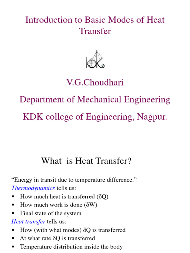 Basic Modes of Heat Transfer | Download Free PDF | Heat Transfer | Heat