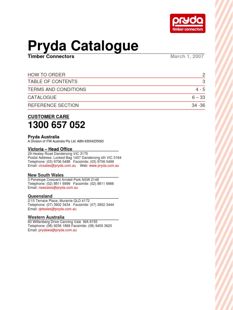 Pryda Catalogue: Timber Connectors | Download Free PDF | Contractual ...