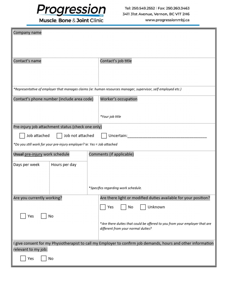 WORKSAFE Employer and Work Detail Template | PDF