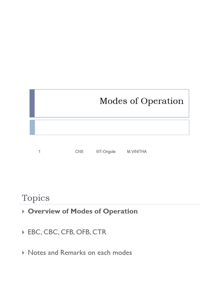 Block Cipher Modes of Operation | PDF | Security Technology | Cybercrime