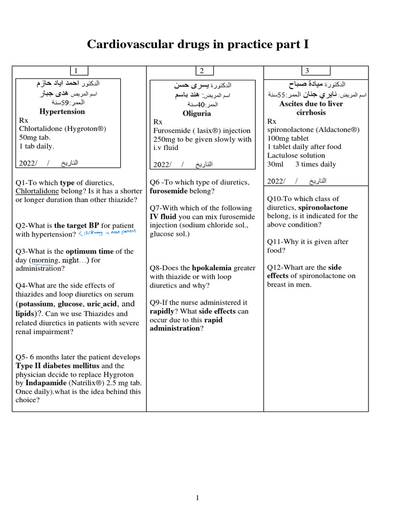 Lab 2 CVS Part I - 2023-24 | PDF | Heart Failure | Causes Of Death