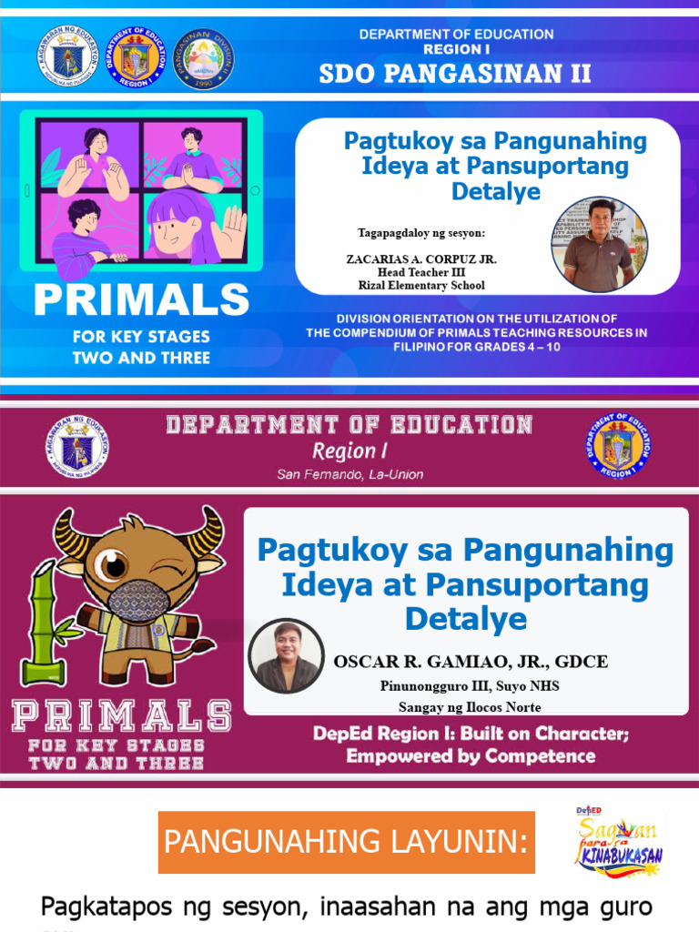 Pagtukoy Sa Pangunahing Ideya at Pansuportang Detalye | PDF