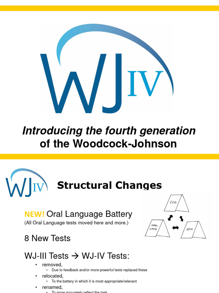 Introduce For Woodcock Johnson IV | Download Free PDF | Working Memory ...