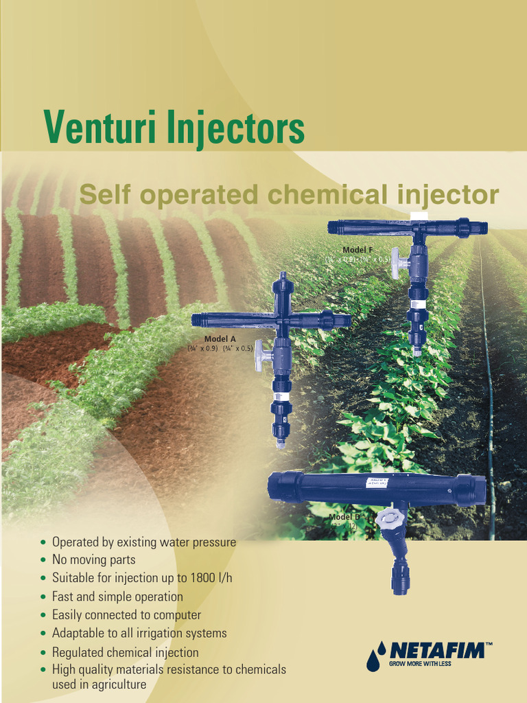 Venturi Injectors Principle Operation and Installation Netafim | PDF ...