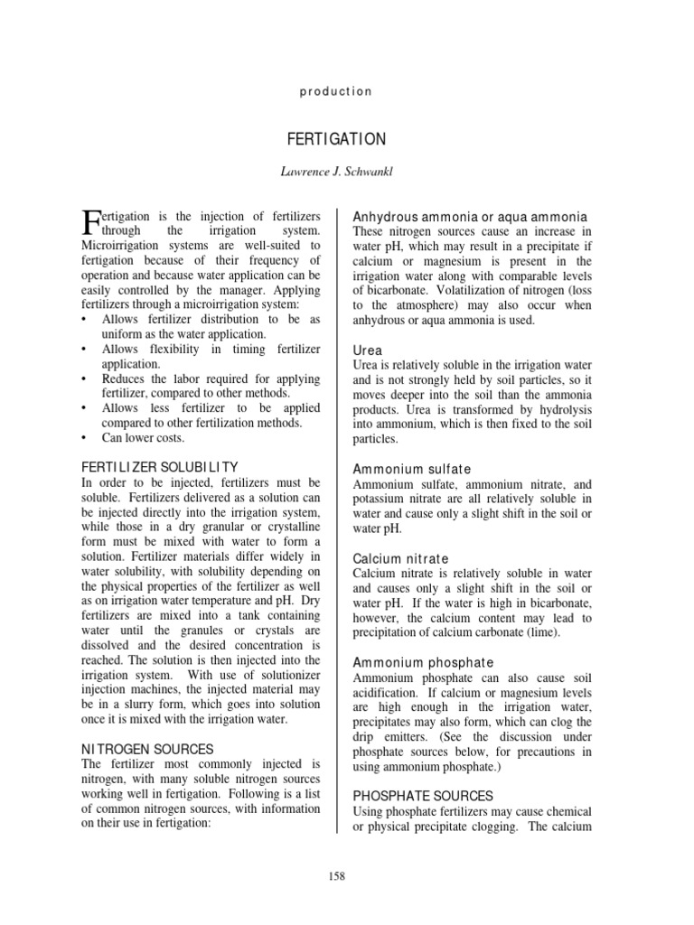 Fertigation Techniques & Equipment | PDF | Fertilizer | Pump
