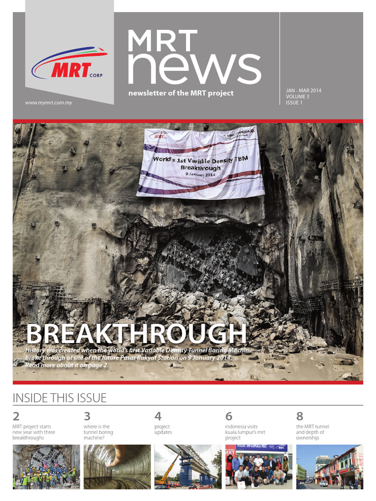 MRT Project Breakthroughs Update 2014 | PDF | Rail Transport | Public ...