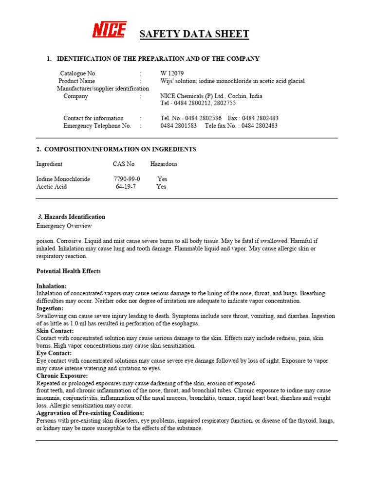 Wijs Solution | PDF | Water | Iodine