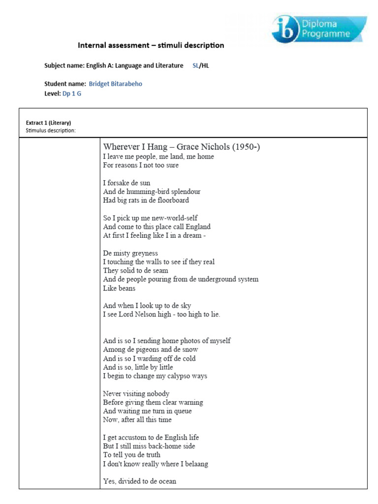 Internal Assessment | PDF