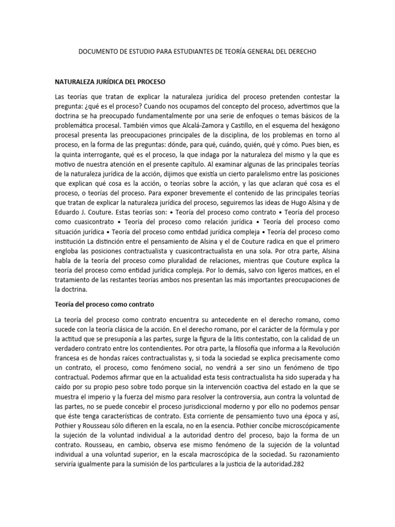 Teorías Acerca de La Naturaleza Jurídica Del Proceso | PDF | Ley ... Teorías Acerca de La Naturaleza Jurídica Del Proceso | PDF | Ley ...