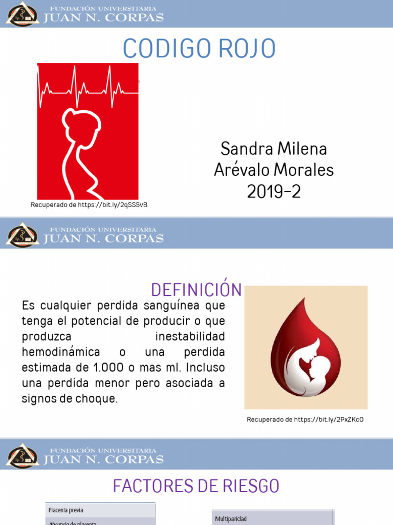 Manejo del Código Rojo en Hemorragia | PDF | Especialidades Medicas ...