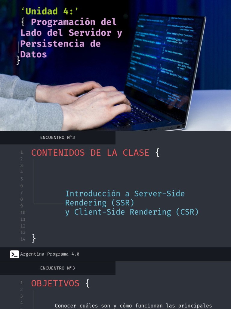 Presentacion Encuentro 3 U4 M1 | PDF | Script Java | Programación