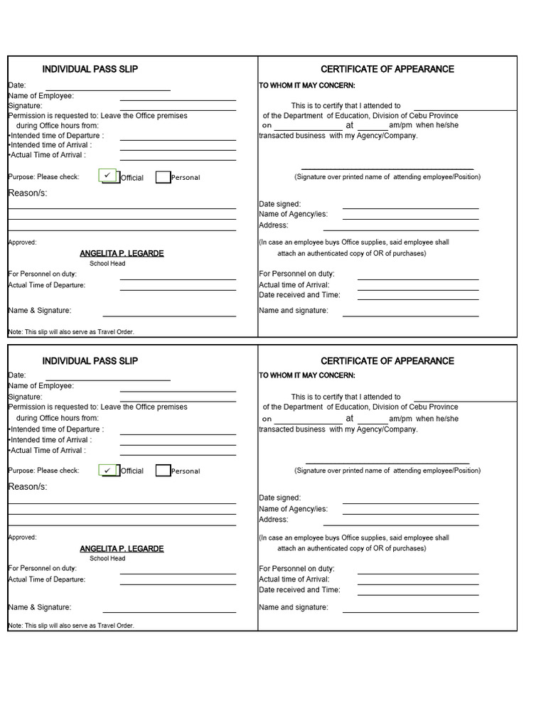Passlip Excel | PDF | Government