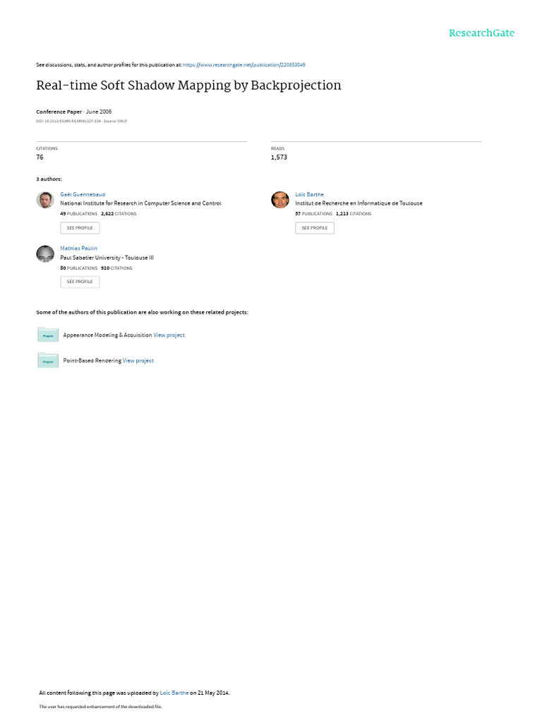 Real-time_Soft_Shadow_Mapping_by_Backprojection (1) | PDF | Rendering ...