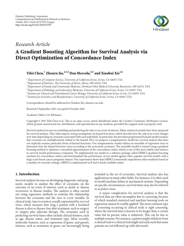 Metabric Dataset Surv Analysis Gradient Boosting | PDF | Dependent And Independent Variables ...