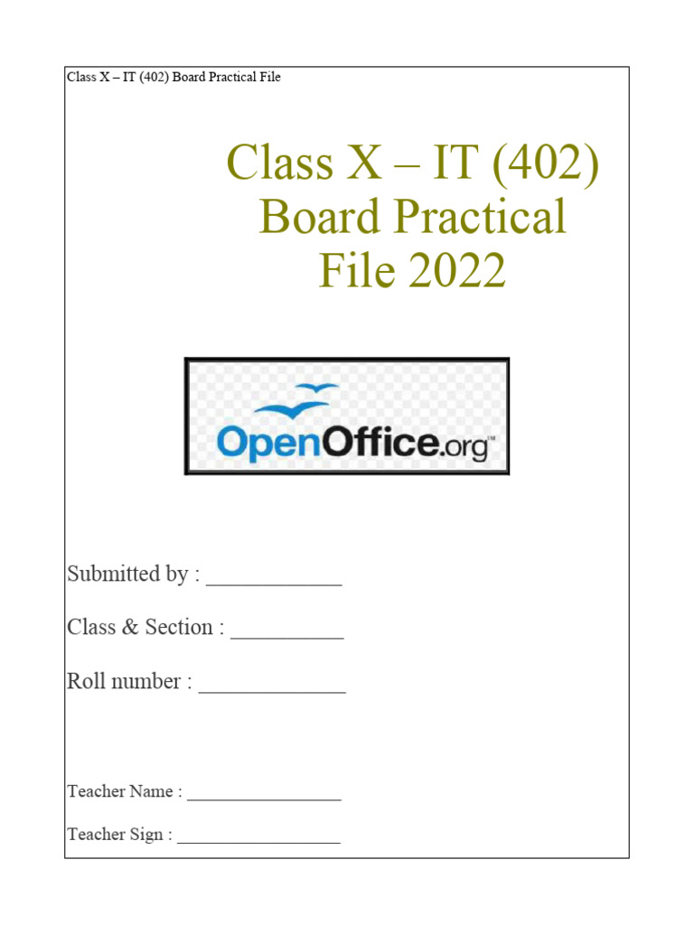 Sample Practical File Inforamation Technology | PDF | Computer Keyboard ...