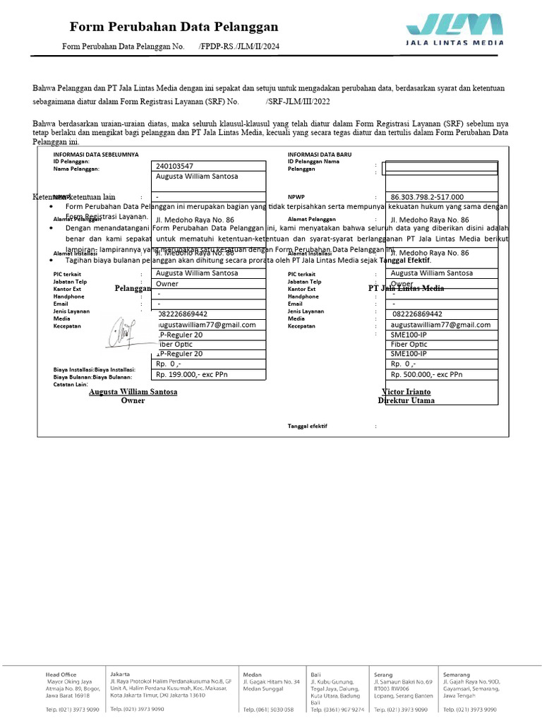 Form PDP Augusta William Santosa | PDF