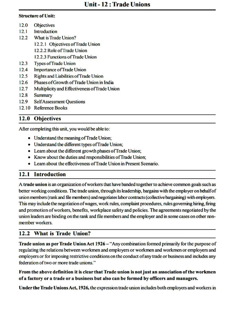 Trade Union | PDF