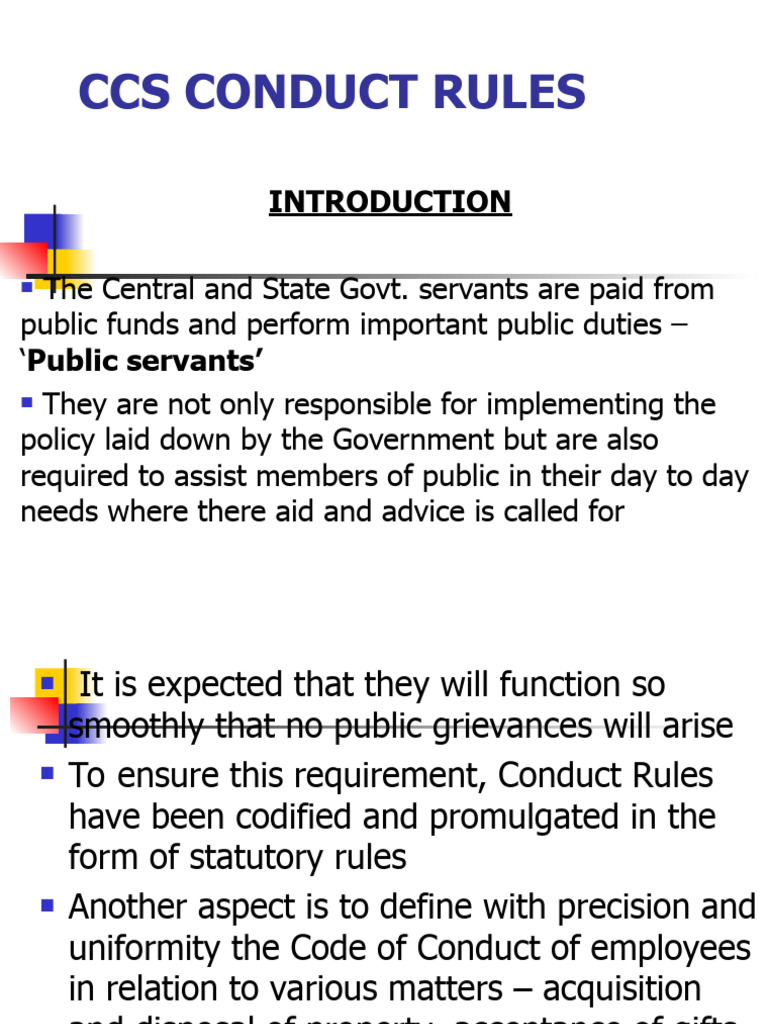 CCS Conduct Rules | PDF | Sexual Harassment | Employment