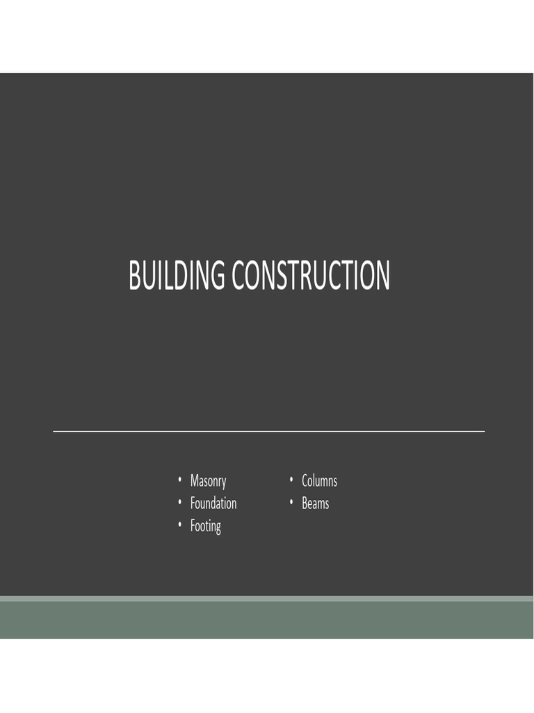 Building Construction2 | PDF | Deep Foundation | Foundation (Engineering)