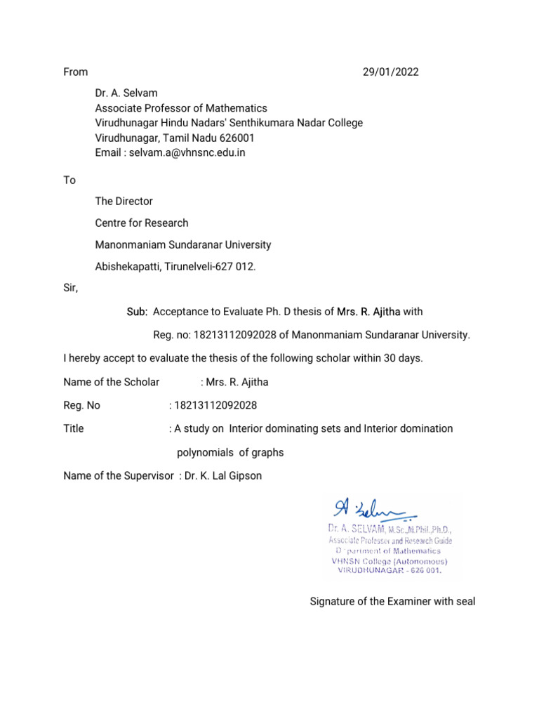 Consent Letter | PDF