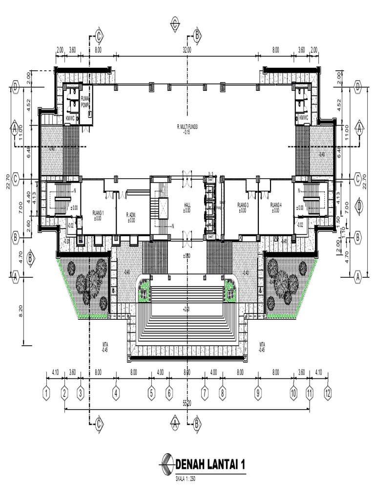 Denah - Gedung Kuliah Terpadu POLINES | PDF