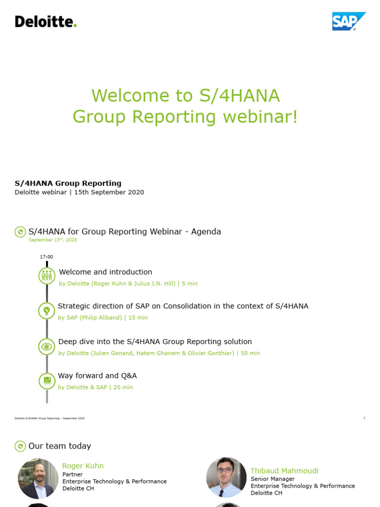 Deloitte CH s4 Webinardfp | PDF | Enterprise Resource Planning | Data ...