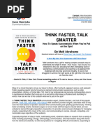 Think Faster, Talk Smarter - Matt Abrahams - 2023 | PDF