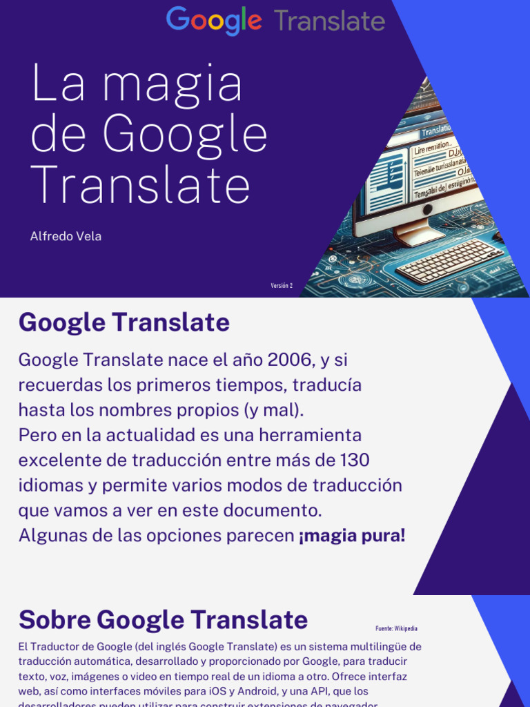 La Magia de Google Translate v2 Alfredovela | PDF | Software | Informática