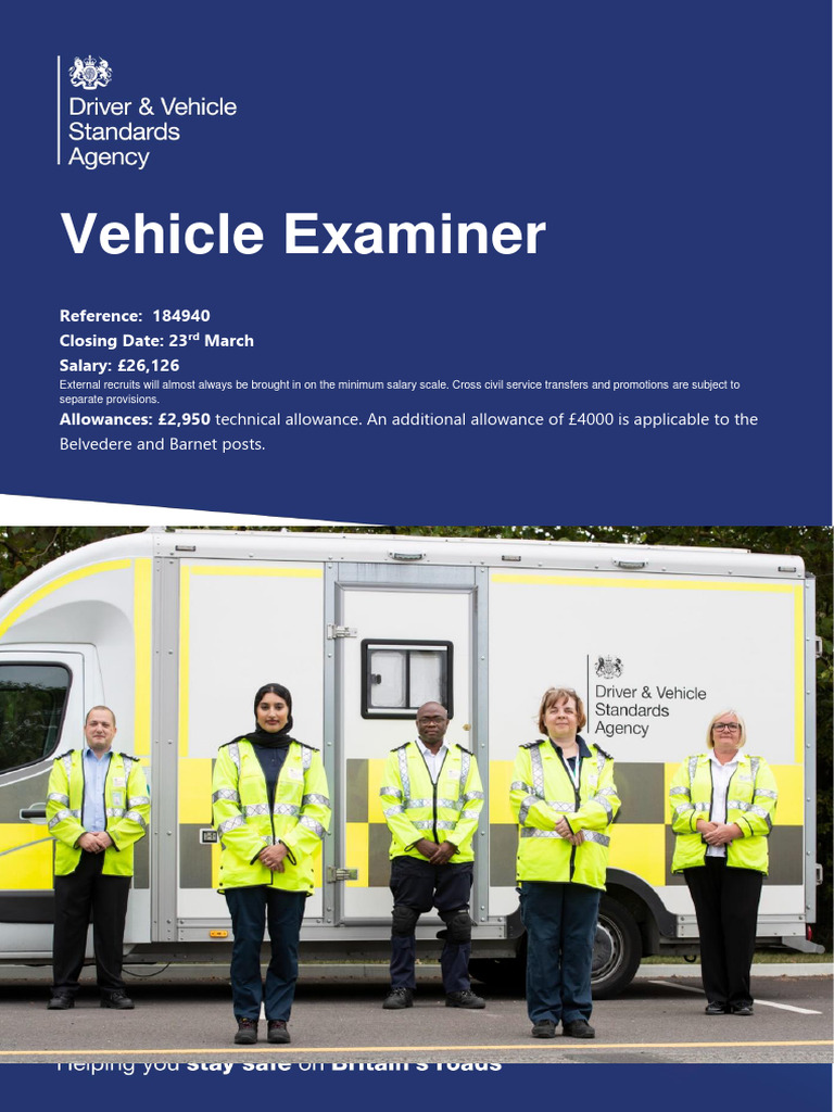 Vehicle Examiner | PDF | Employment | Occupational Safety And Health