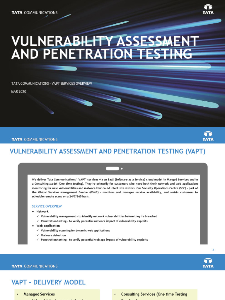 Tata Communications VAPT Services Overview | PDF | Vulnerability ...