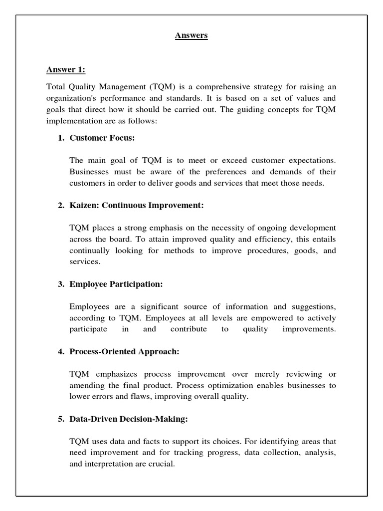 World Class Operations - Sem 4 | PDF | Strategic Management | Quality ...